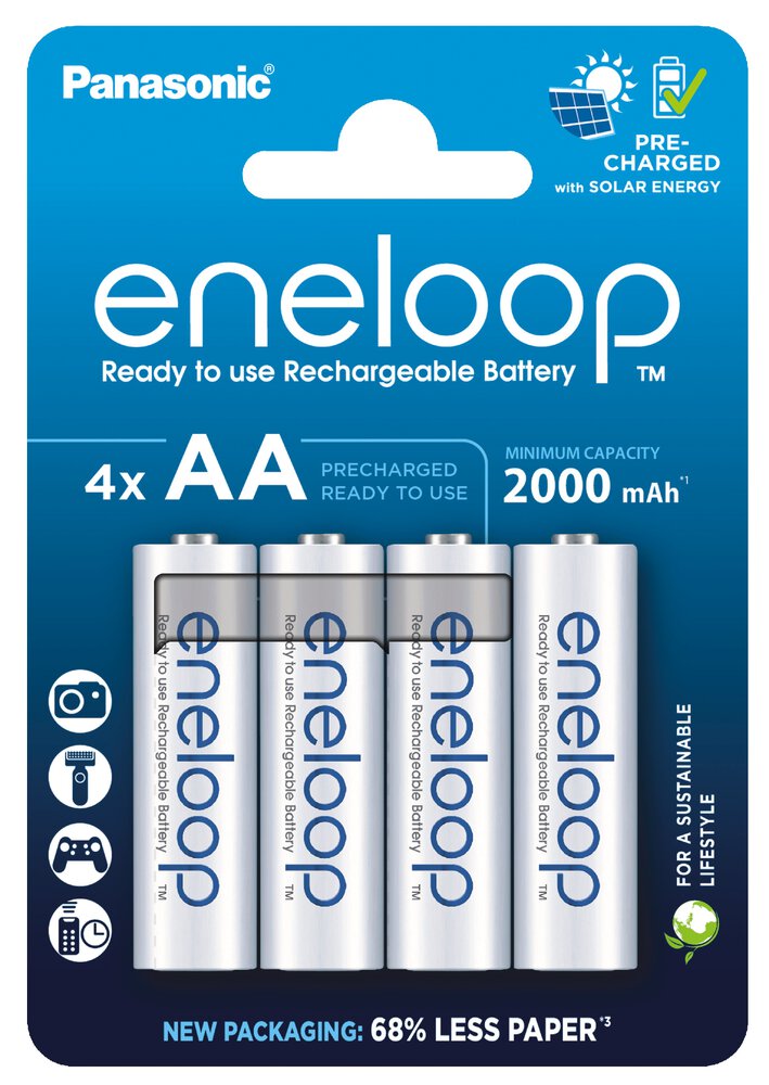 Akumulatorki Aa R6 Panasonic Eneloop 2000mah Bk 3mcde 4be 4 Sztuki