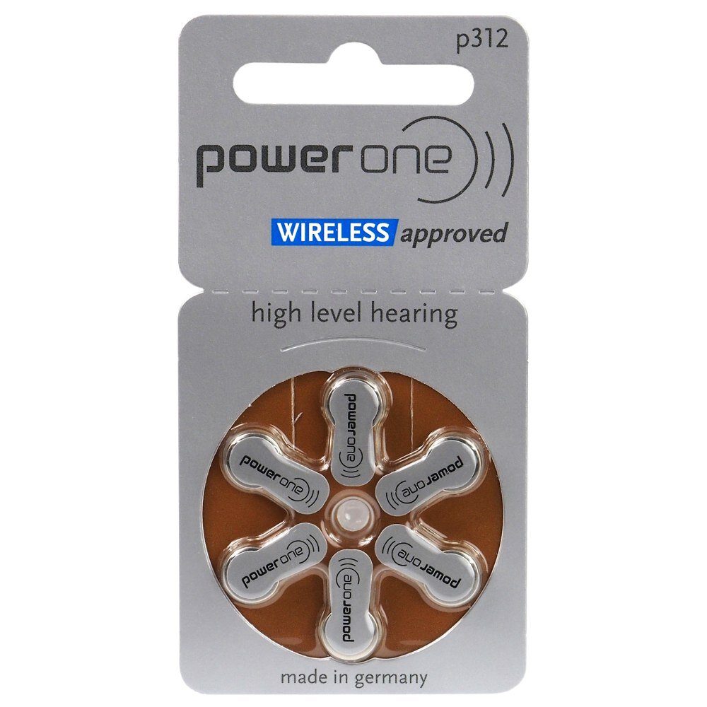 60 x baterie do aparatów słuchowych Power One Varta 312 - sklep internetowy hurt.com.pl
