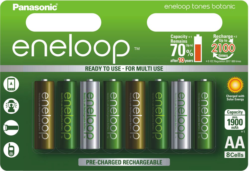 Akumulatorki Aa R6 Panasonic Eneloop Tones Botanic 2000mah 8 Sztuk