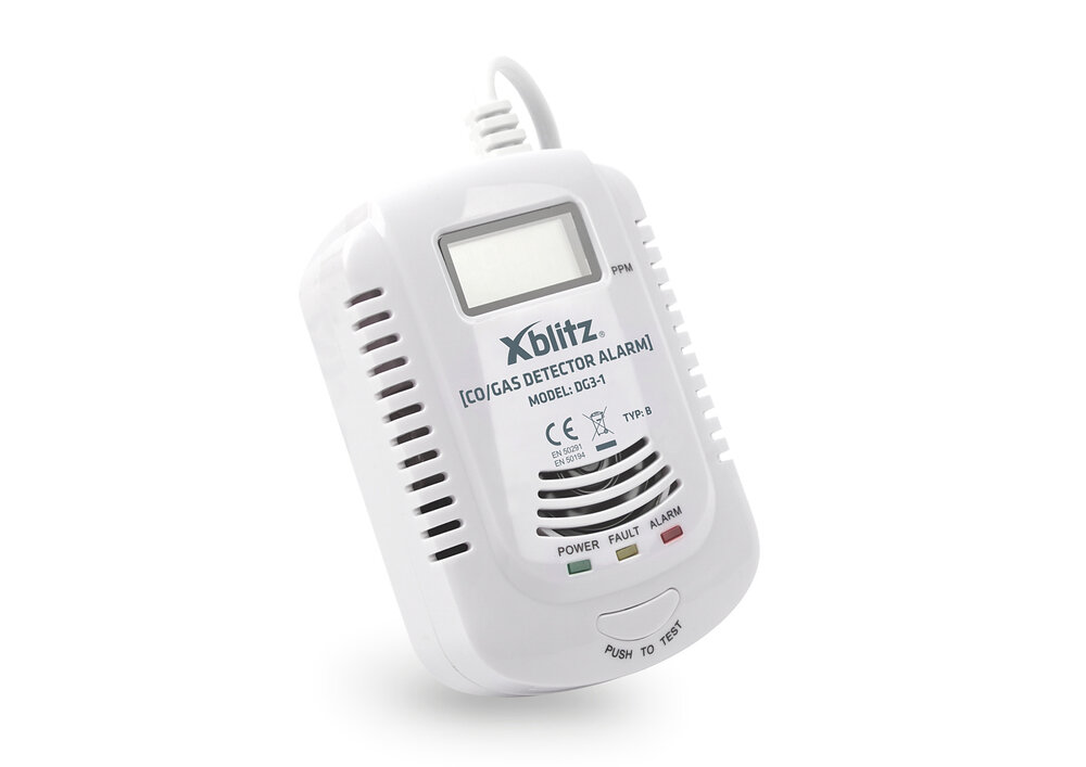 Detektor, czujnik czadu z wyświetlaczem Xblitz DG3-1 - sklep ...