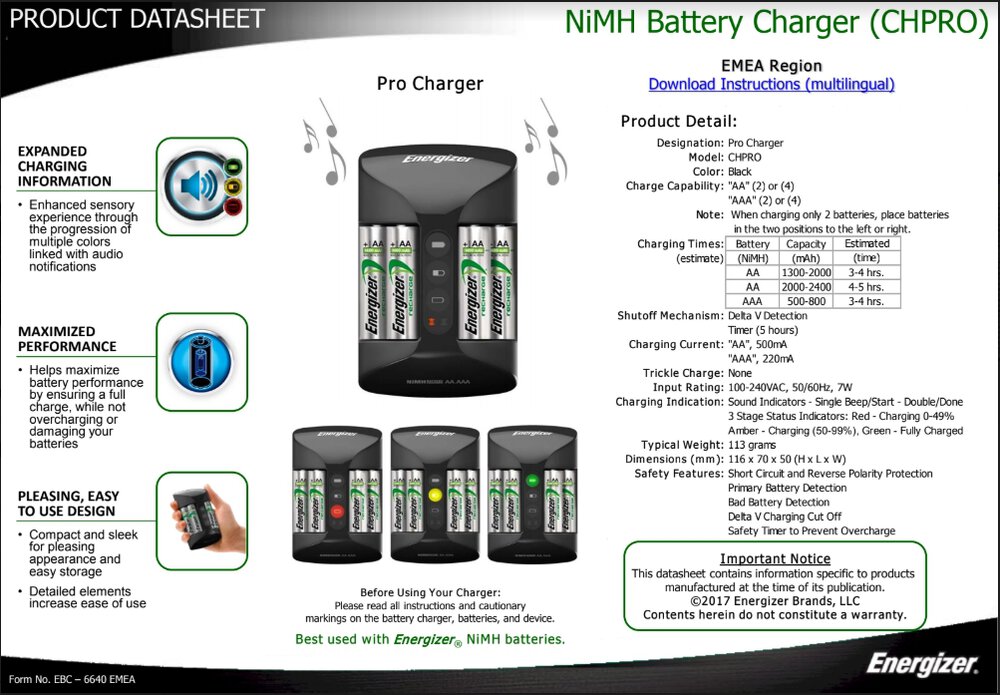 Ładowarka akumulatorków Ni-MH Energizer PRO + 4 x R6/AA 2000 mAh ...