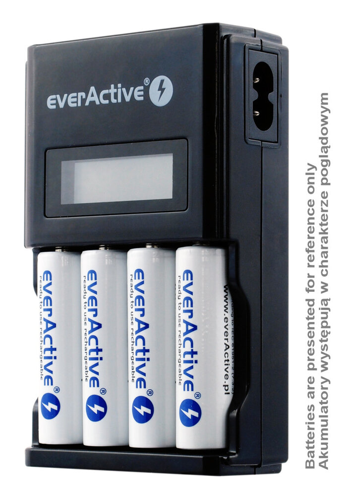 ładowarka everActive NC-450 Black + 4 x akumulatory R6/AA Fujitsu 2000mAh - sklep internetowy ...