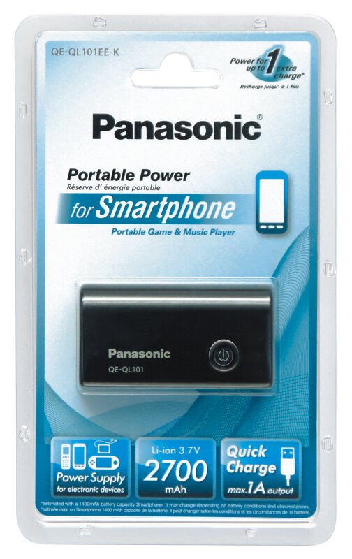 Mobilna bateria Power Bank Portable Power Panasonic 2700 QE-QL101EE-K ...