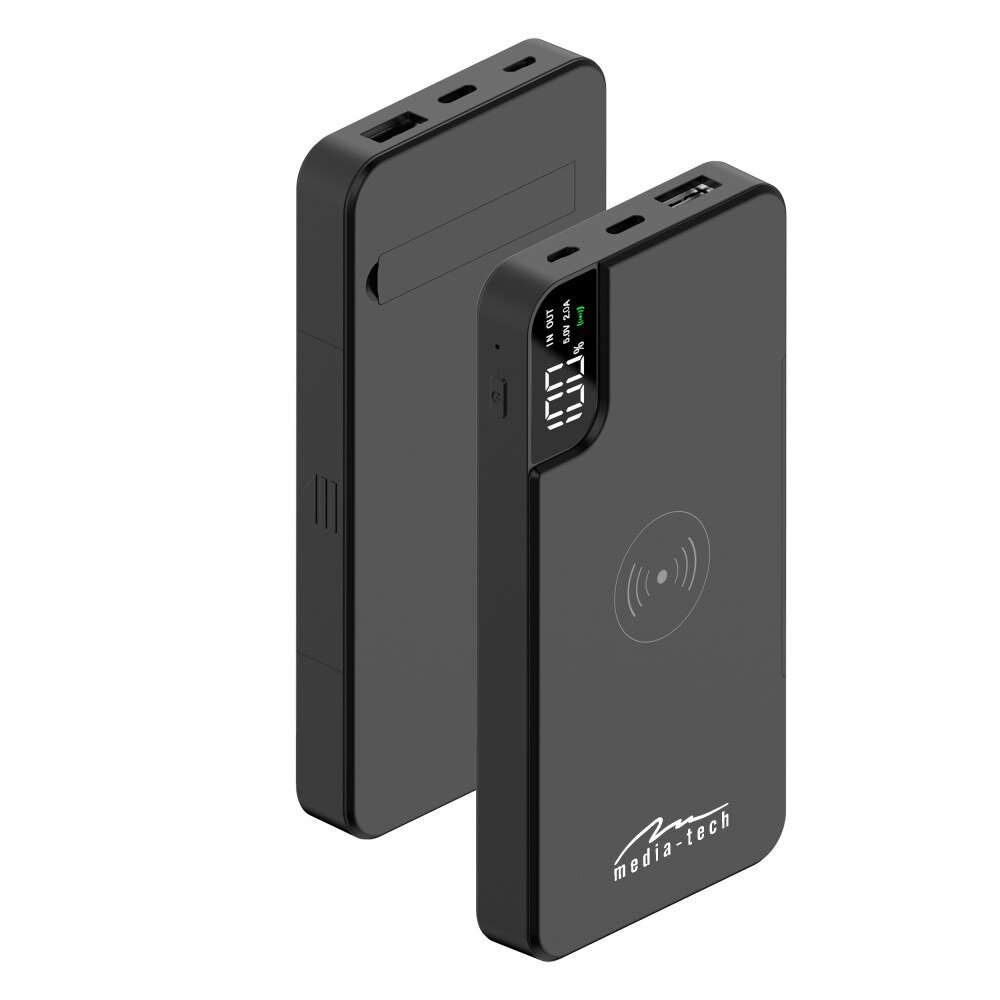 Power Bank Media-Tech MT6353 z ładowaniem bezprzewodowym QI 10000 mAh ...