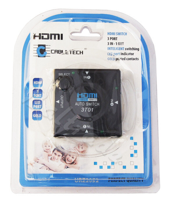 Switch HDMI Cabletech 3T01 - sklep internetowy hurt.com.pl