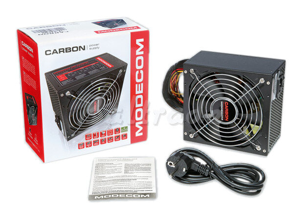 Zasilacz ATX Modecom Carbon 620W Fan 140mm - sklep internetowy hurt.com.pl